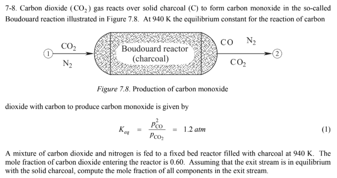 7-8. Carbon dioxide (CO2) gas reacts over solid | Chegg.com