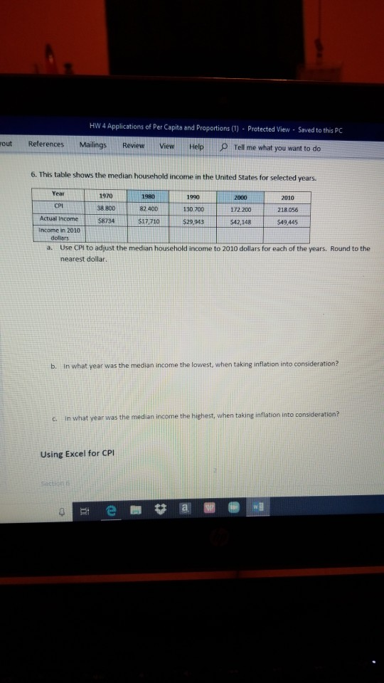 Solved HW 4 Applications of Per Capita and Proportions (1) | Chegg.com
