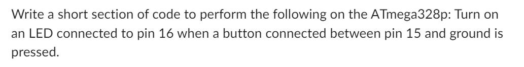 Solved CHIP USED IS ATMEGA328P. USE USART PROGRAMMING OR | Chegg.com