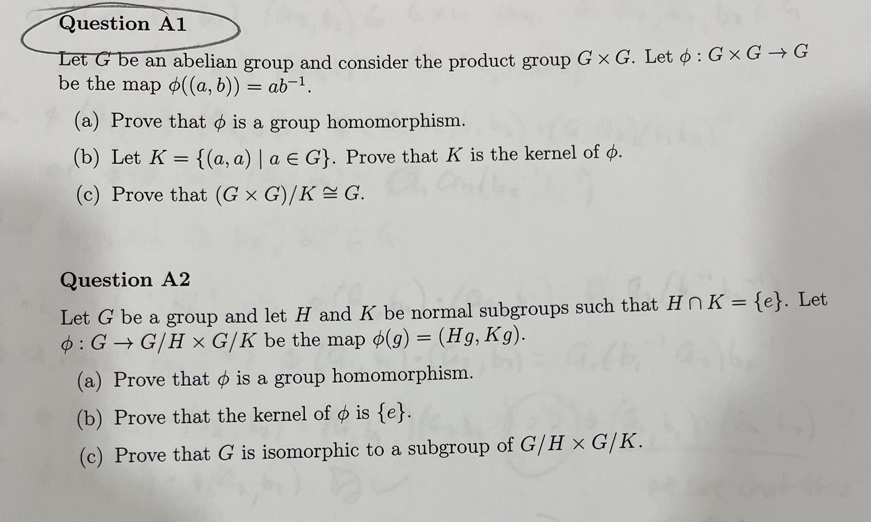 Solved Let G be an abelian group and consider the product | Chegg.com