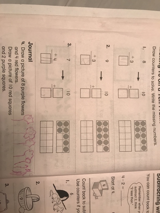 Solved SUbirdcfing wit Draw counters to solve. Write the | Chegg.com