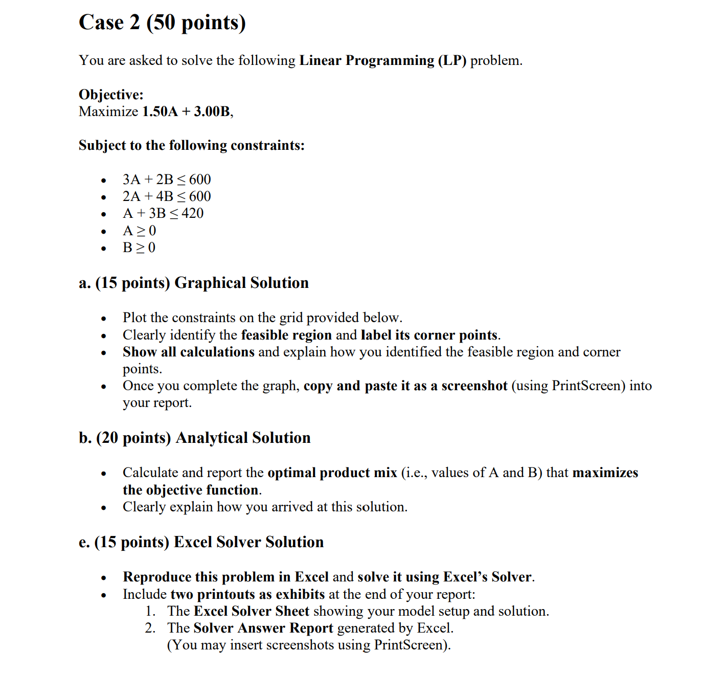 Solved Please Solve and show all calculations. For the Excel | Chegg.com