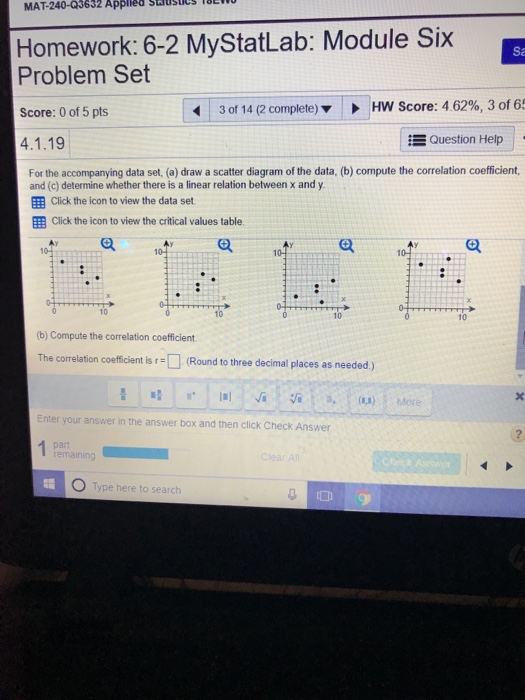 Homework: 6-2 MyStatLab: Module Six Problem Set | Chegg.com