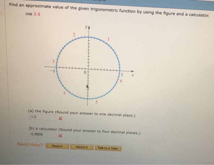 Solved Find An Approximate Value Of The Given Trigonometric