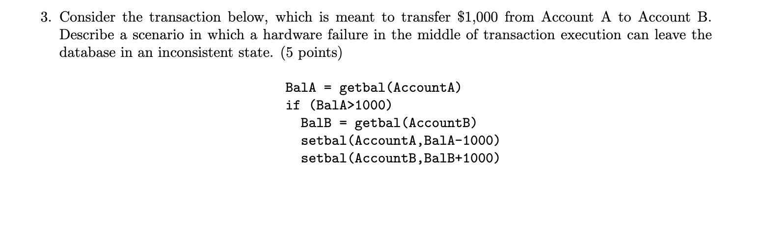 Solved Consider the transaction below, which is meant to | Chegg.com