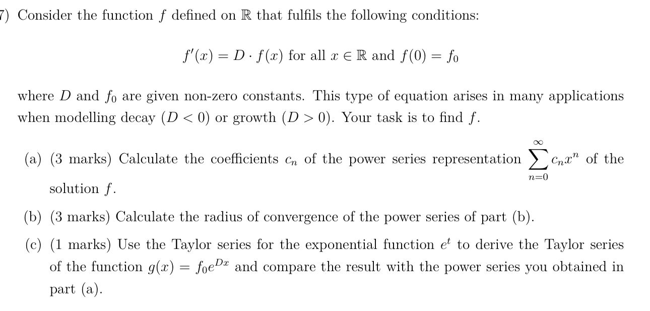 Solved Consider the function f defined on R that fulfils the | Chegg.com