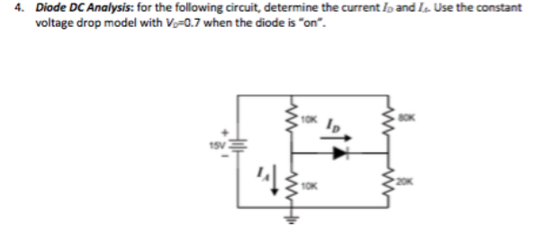 Solved Diode DC Analysis for the following circuit, | Chegg.com