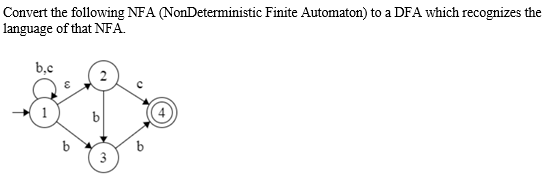Solved Convert the following NFA (NonDeterministic Finite | Chegg.com