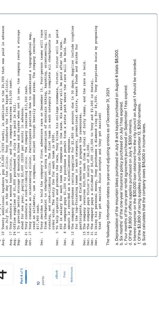 Solved 4 Part 4 of 5 10 points eBook Print References | Chegg.com