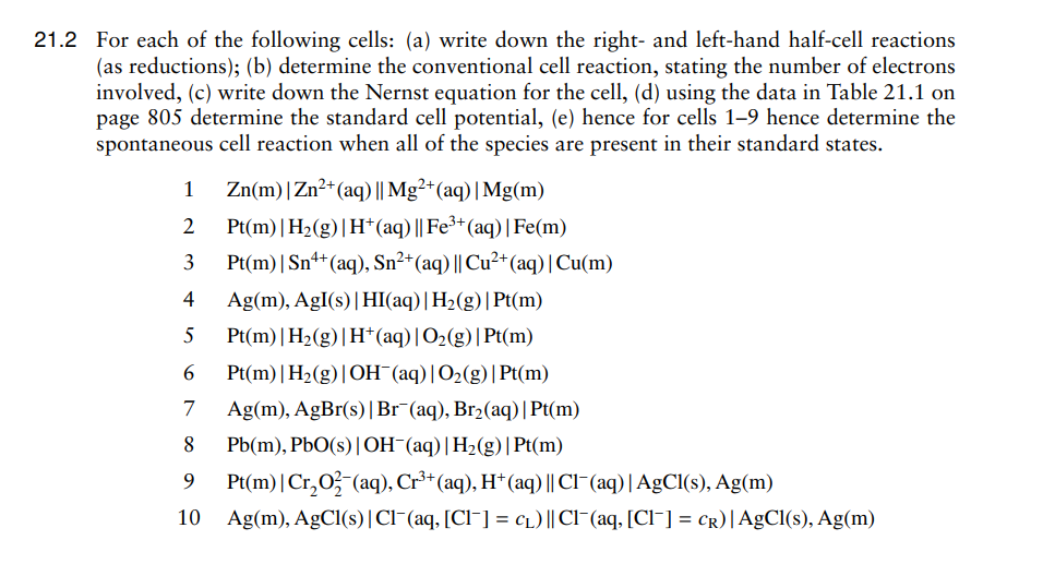 Solved 2 For each of the following cells: (a) write down the | Chegg.com