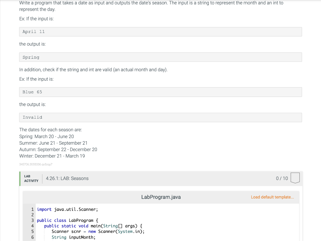 Solved Write A Program That Takes A Date As Input And