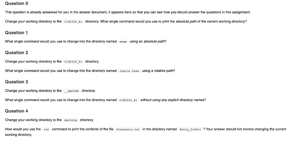 Solved CISC220 Assignment 1: Bash commands, redirection, | Chegg.com