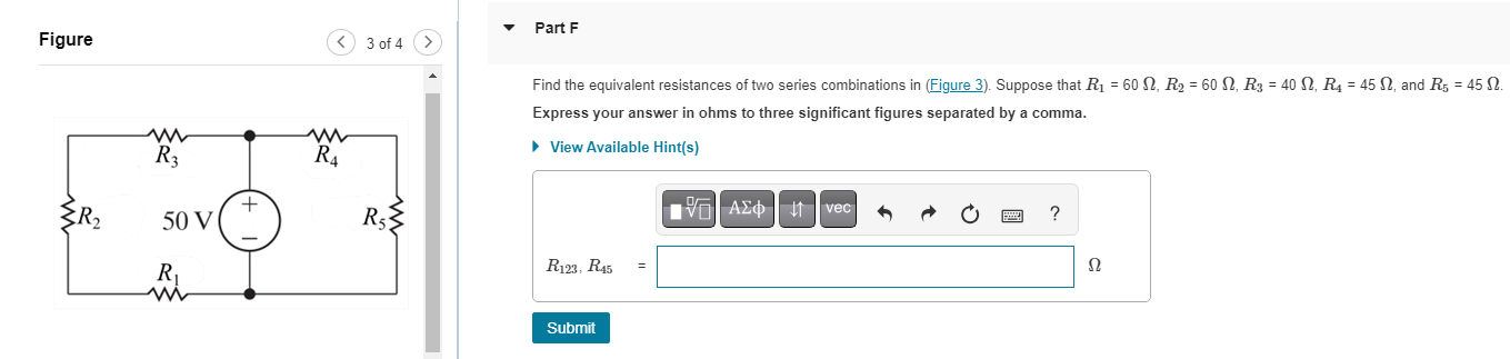 Solved Find the equivalent resistances of the two series | Chegg.com