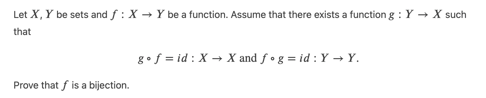 Solved Let X,Y be sets and f:X→Y be a function. Assume that | Chegg.com