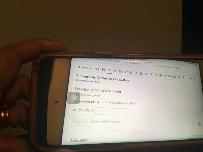 Solved Nest 3. Exercise: Variance calculation A Bookmark | Chegg.com