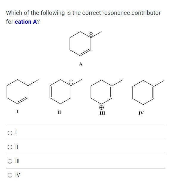 Solved Which of the following is the correct resonance | Chegg.com