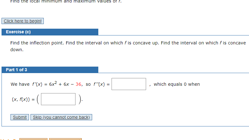 Solved Consider the equation below. f(x) = 2x3 + 3x2 – 36x | Chegg.com