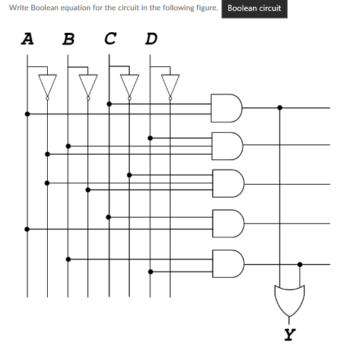 Solved Write Boolean equation for the circuit in the | Chegg.com