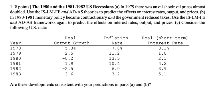 Solved Please include the graph model for (IS-LM-FE and | Chegg.com