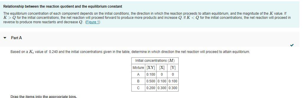Solved Based on a Kc value of 0.240 and the given data | Chegg.com