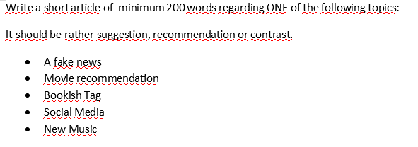 Solved Write a short article of minimum 200 words regarding | Chegg.com