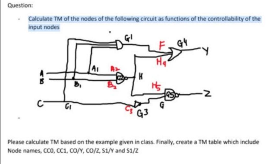 Solved Question: Calculate TM of the nodes of the following | Chegg.com