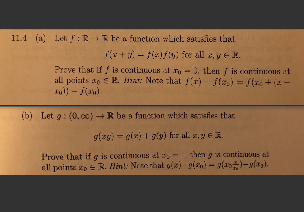 Solved 11.4 (a) Let f:R → R be a function which satisfies | Chegg.com