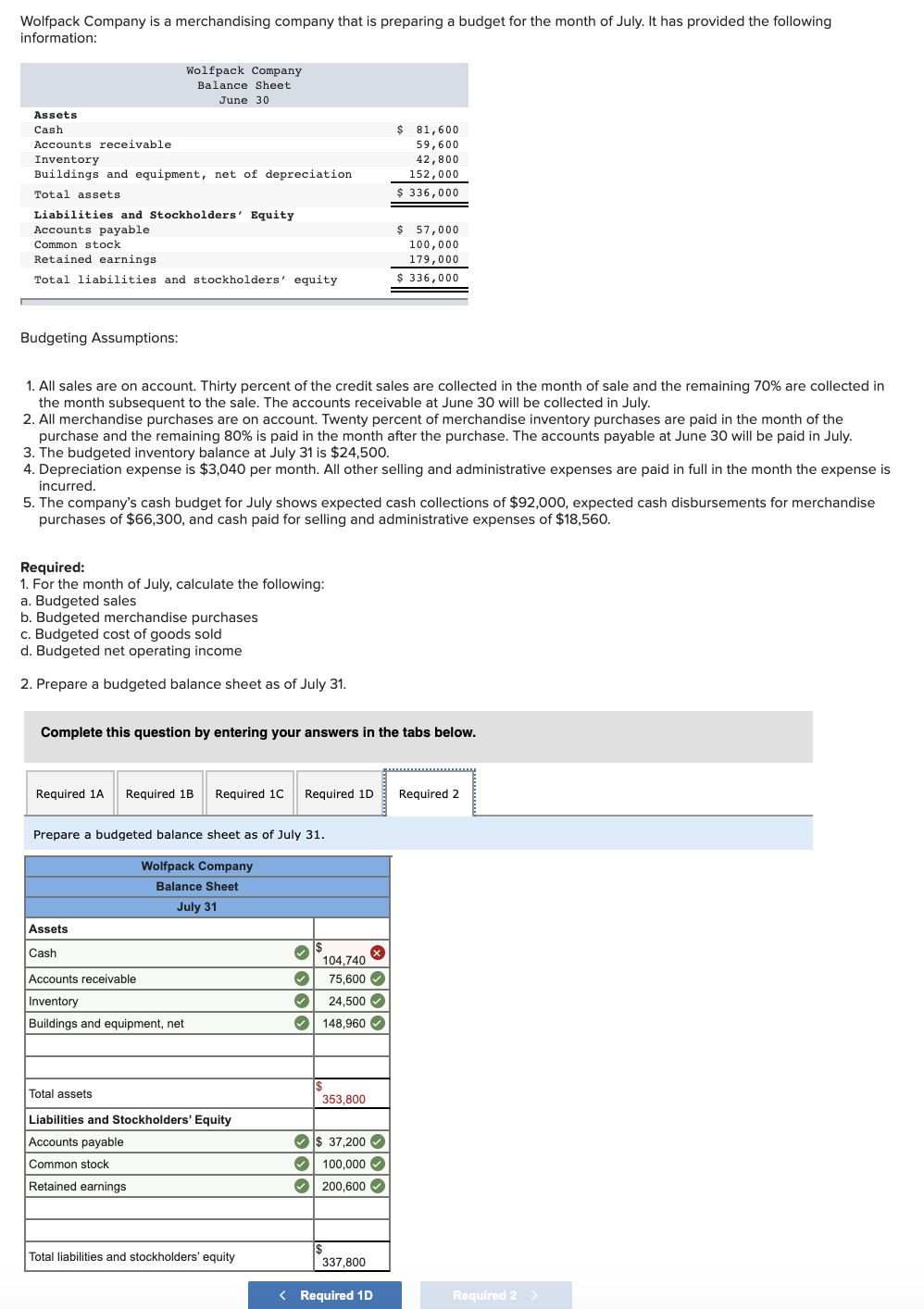 Solved Wolfpack Company is a merchandising company that is | Chegg.com