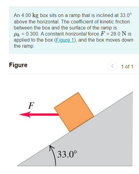 An 4.00 kg box sits on a ramp that is inclined at | Chegg.com