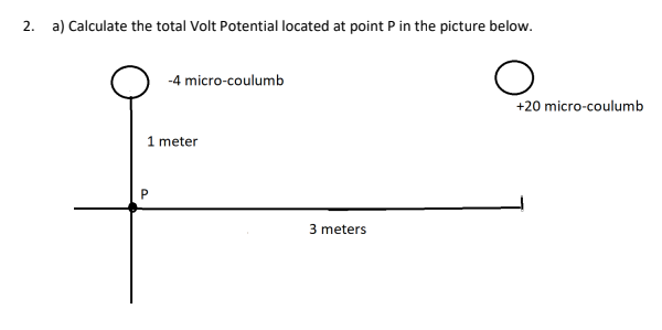 Solved a) Calculate the total Volt Potential located at | Chegg.com