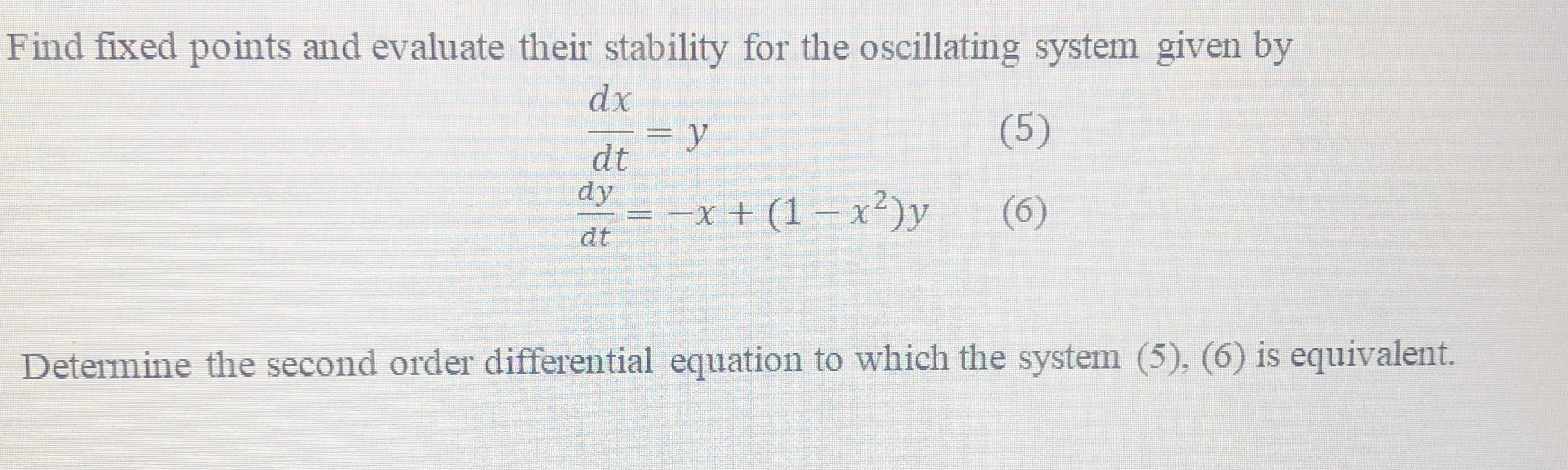 Solved Find fixed points and evaluate their stability for | Chegg.com