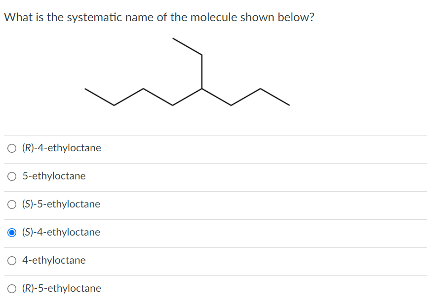 Solved What is the systematic name of the molecule shown | Chegg.com