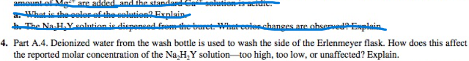 Solved a. What is the ele of the elution? Explain. b. The | Chegg.com
