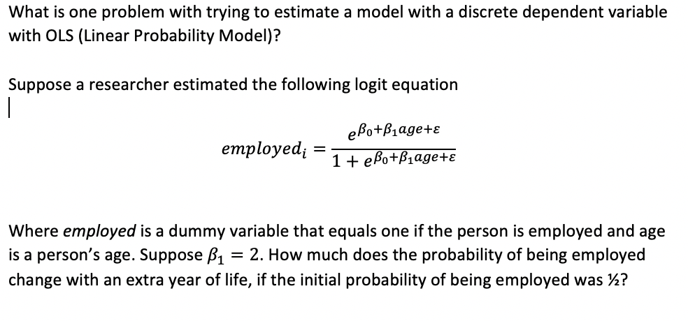 Solved What is one problem with trying to estimate a model | Chegg.com