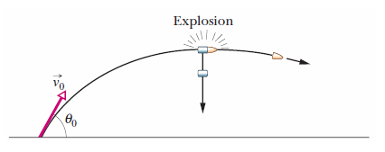 Solved A shell is shot with an initial velocity 0 of 26 m/s, | Chegg.com