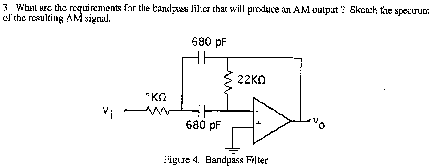 Solved 3. What are the requirements for the bandpass filter | Chegg.com