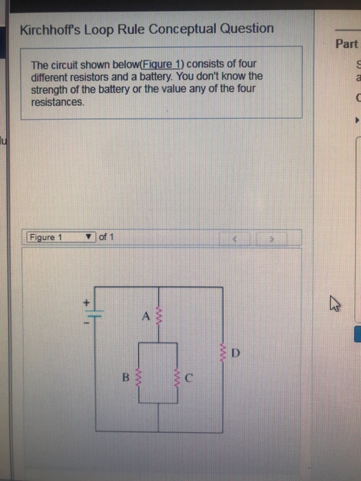Solved Kirchhoffs Loop Rule Conceptual Question Part The 