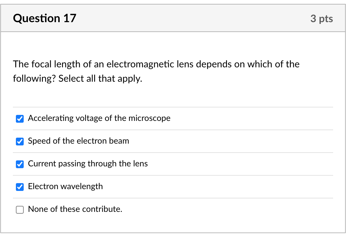 The primary role of the apertures in an electron | Chegg.com
