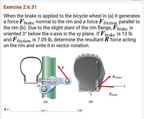 Solved Exercise 2.6.31 When the brake is applied to the | Chegg.com