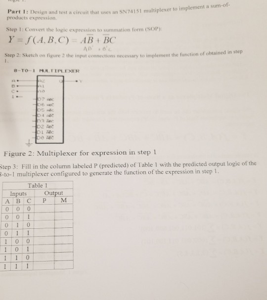 Solved Part I: Design and test a circuit that uses an | Chegg.com