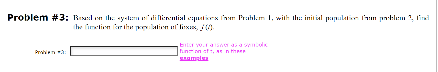Solved Need help with problem three please. Please give a | Chegg.com