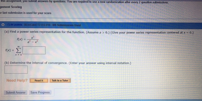 Solved Find A Power Series Representation For The Function