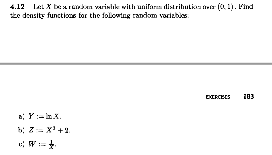 Solved 4.12 Let X be a random variable with uniform | Chegg.com