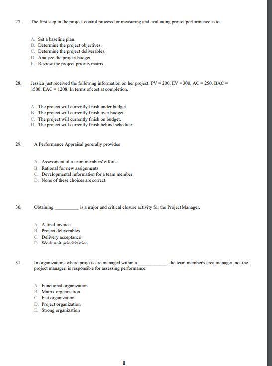 27 The First Step In The Project Control Process For Measuring And 