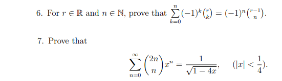Solved 6. For r∈R and n∈N, prove that | Chegg.com