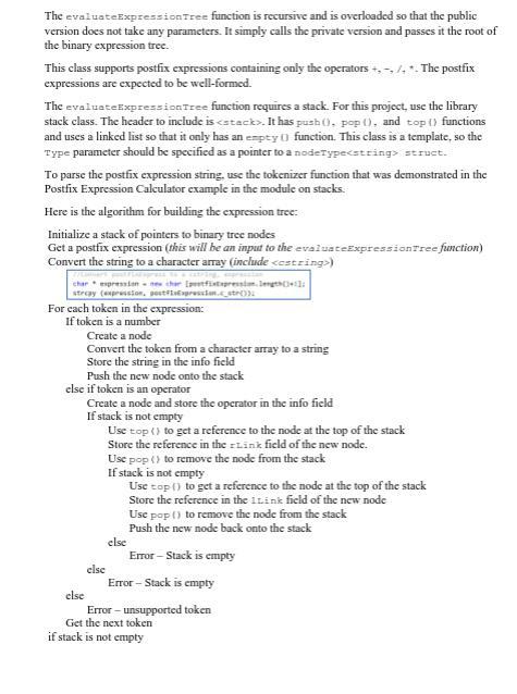 Solved Project Instructions In the module on stacks, we | Chegg.com