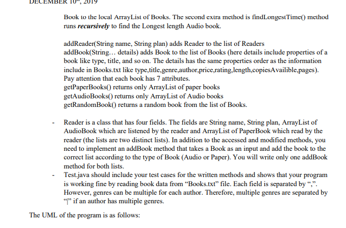 Solved Needs to be coded in Java. Comment any additional | Chegg.com