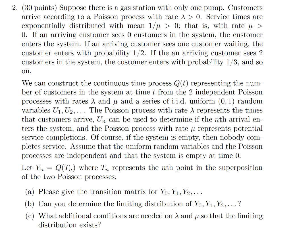 Solved Advanced Stochastic Processes - Stats - Practice | Chegg.com