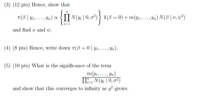 Solved Consider the Bayesian linear model | Chegg.com