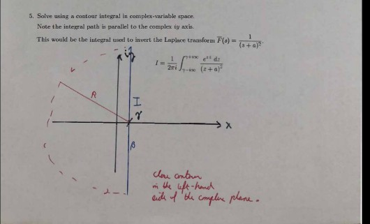 Solved 5. Solve using a contour integral in complex-variable | Chegg.com